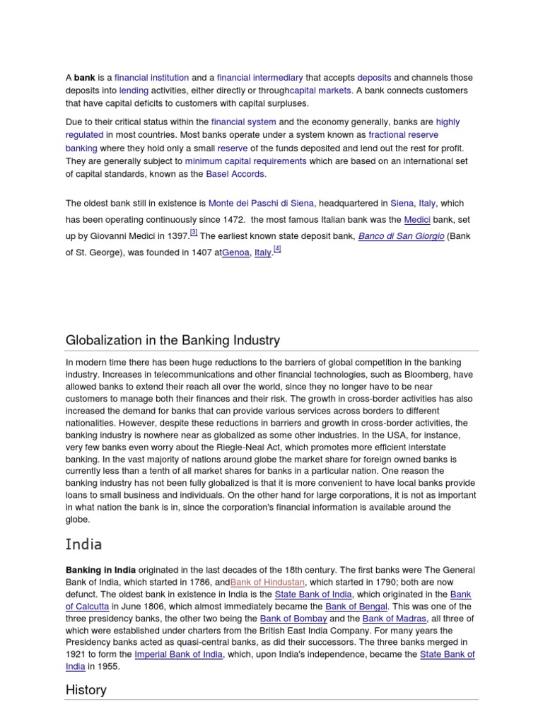 Globalization in The Banking Industry: India | PDF | Certificate Of ...
