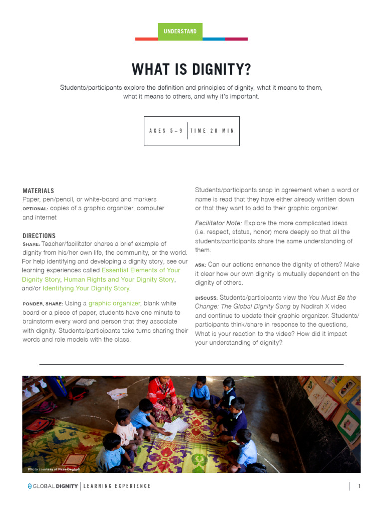 U01 GlobalDignity LearningExperience 59WID | PDF | Dignity | Brainstorming