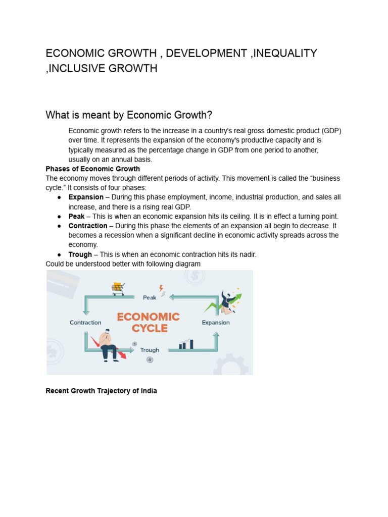 Growth, Development, Inclusive Growth | PDF | Economic Growth ...