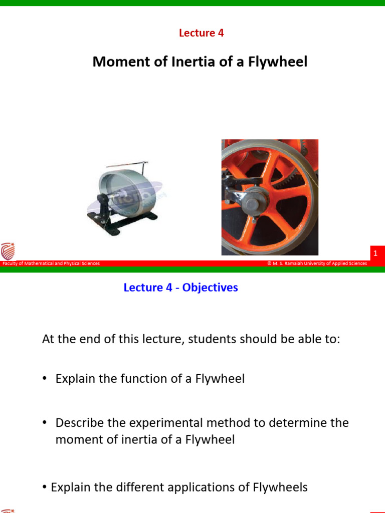 Moment of Inertia in Flywheel Experiments | PDF | Torque | Mechanics
