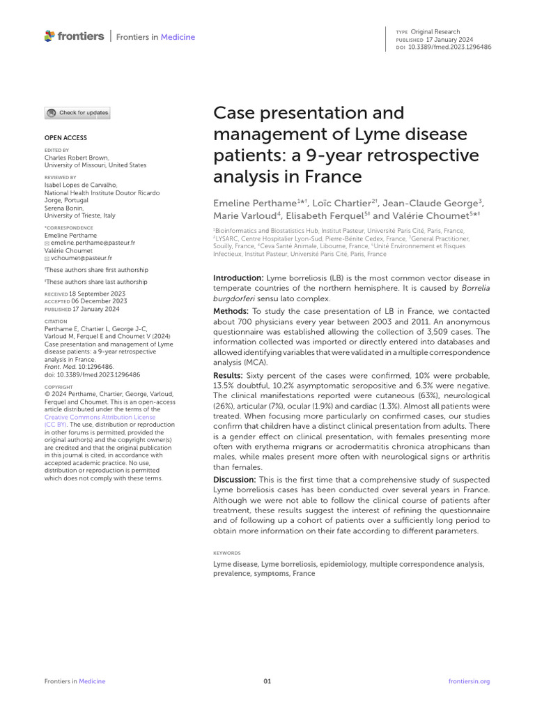 Case Presentation and Management of Lyme | PDF | Lyme Disease ...