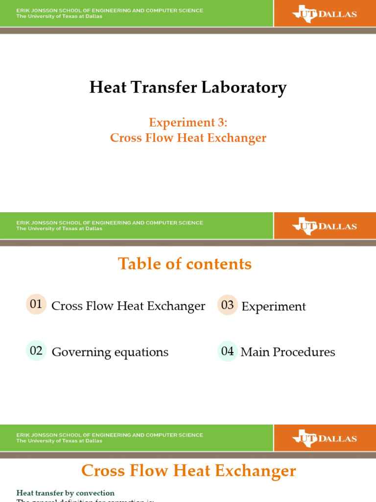 Heat Transfer Lab - Experiment 3 - Cross Flow Heat Exchanger | PDF ...