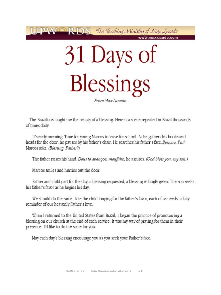 31 Days of Blessings | PDF