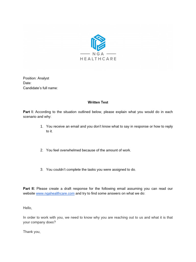Written Test | PDF