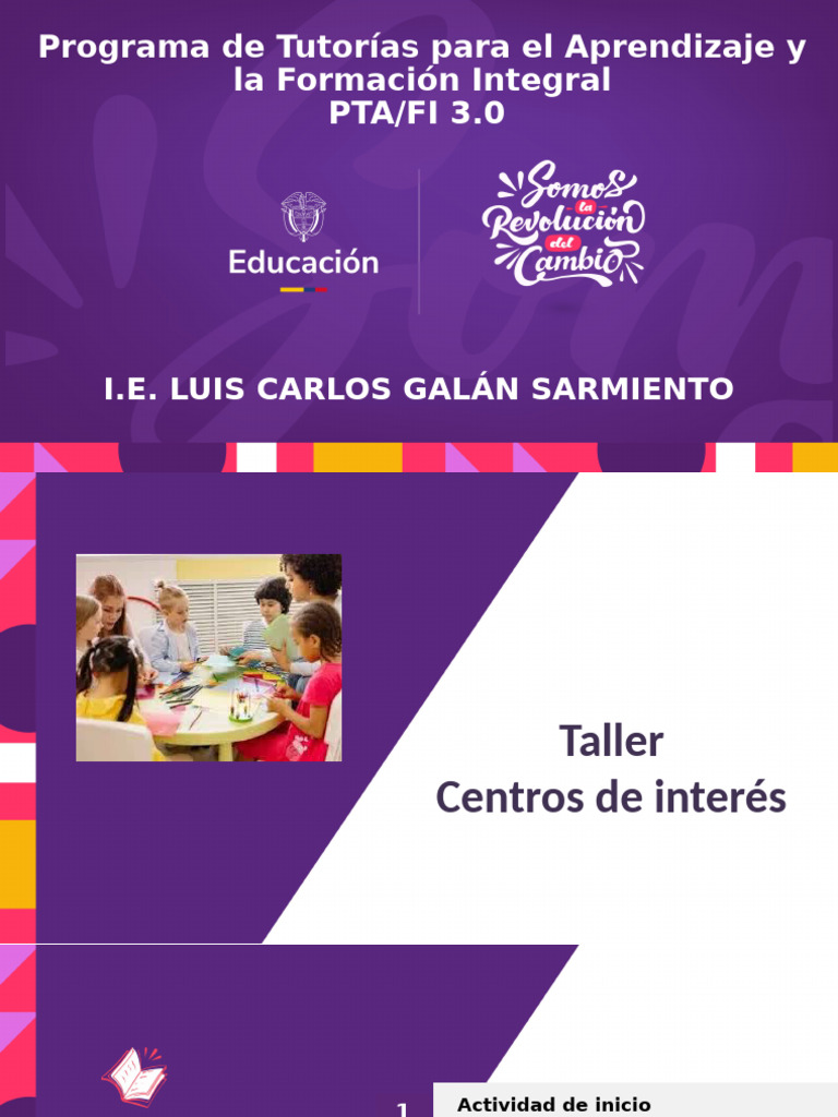 Taller Centros de Interés | PDF | Enseñando | Aprendizaje