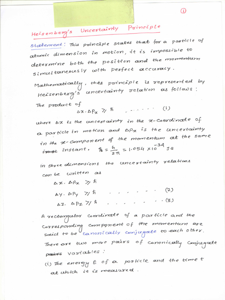QM Heisenberg's Uncertainty Principle | PDF
