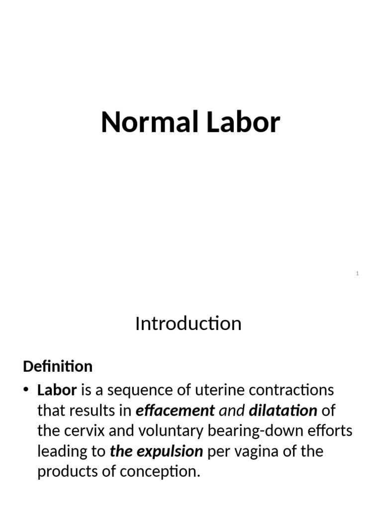 Normal Labor For PHO 2025 | PDF | Childbirth | Health Sciences
