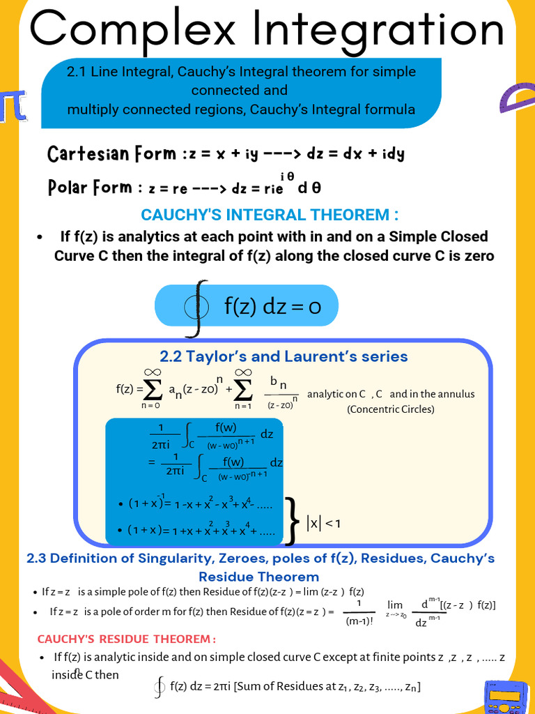 Maths Project Cover Document in Orange Blue Cute Style | PDF | Integral ...