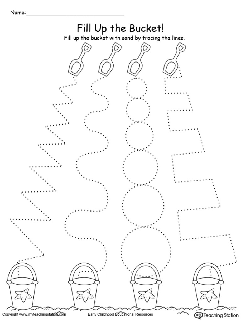 Fill Up the Sand Bucket by Tracing the Pattern | PDF