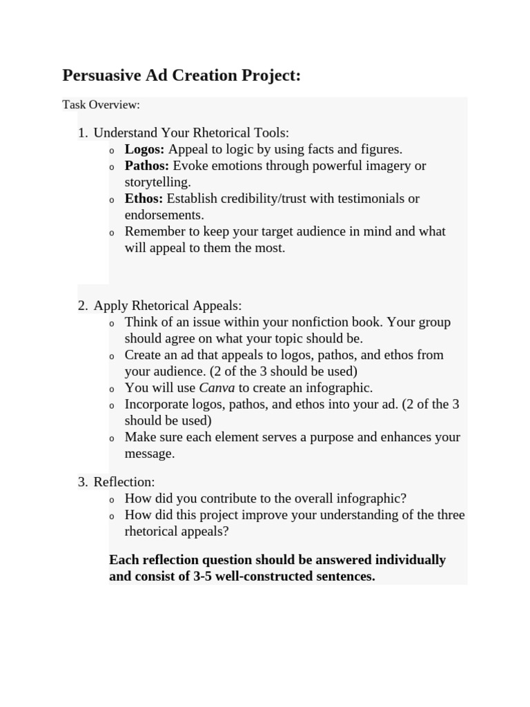 Rhetorical Appeals in Ad Creation Guide | PDF