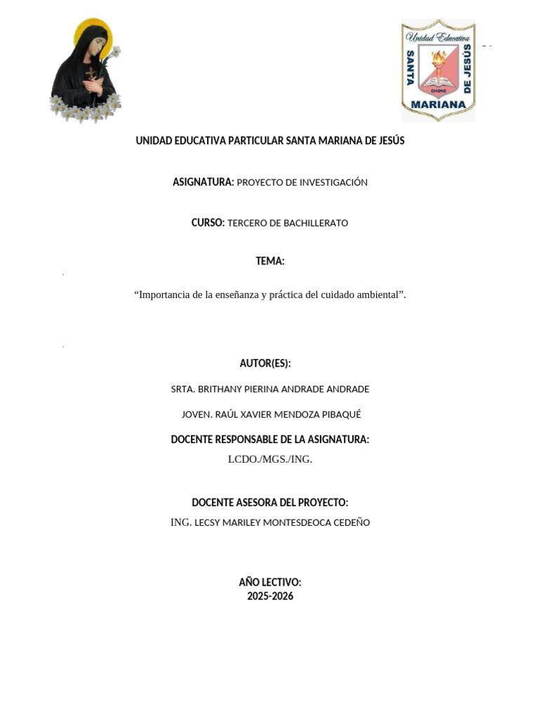 06.-Formato para Proyecto Acadã - Mico de 3â° Bgu | PDF | Entorno ...