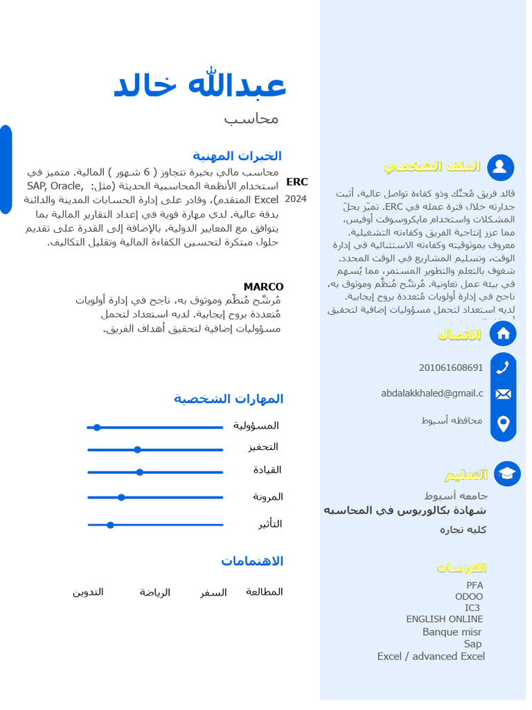 Abdullah Khaled - CV Arbic | PDF