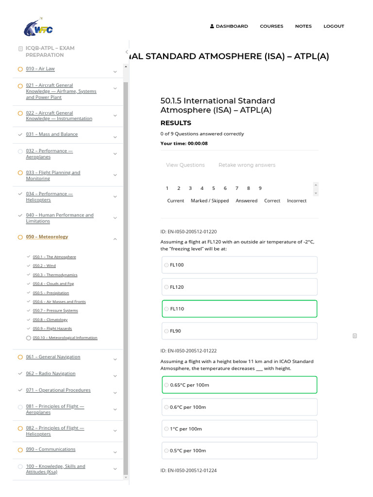 50.1.5 International Standard Atmosphere (ISA) - ATPL (A) | PDF ...