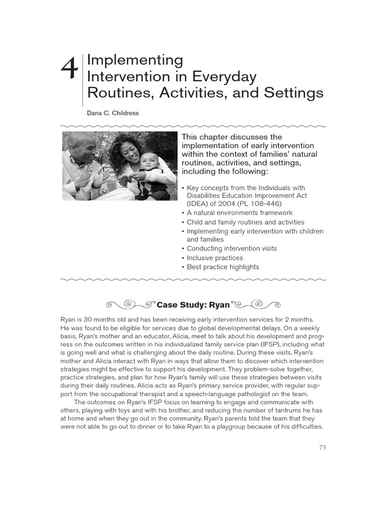 Family-Centered Early Intervention Supporting Infa... ---- (Chapter 4 ...