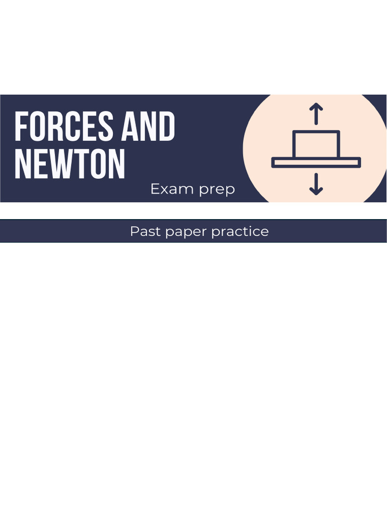 Forces and Newton's Laws Exam Prep | PDF