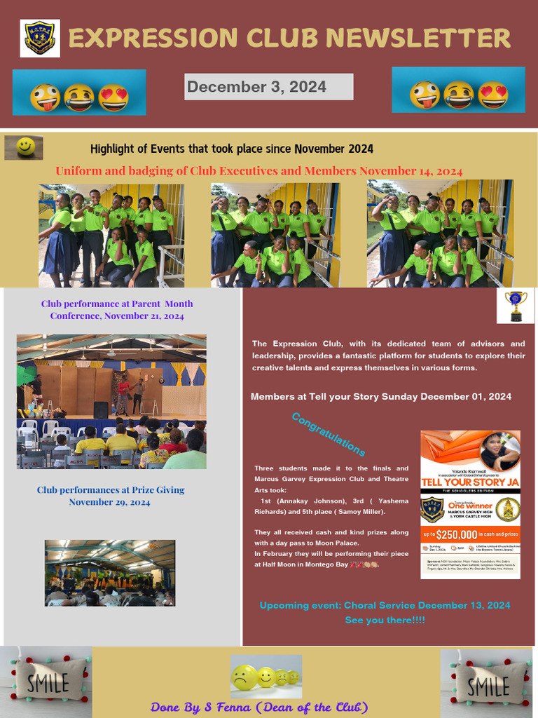 Expression Club December Newsletter 2024 | PDF