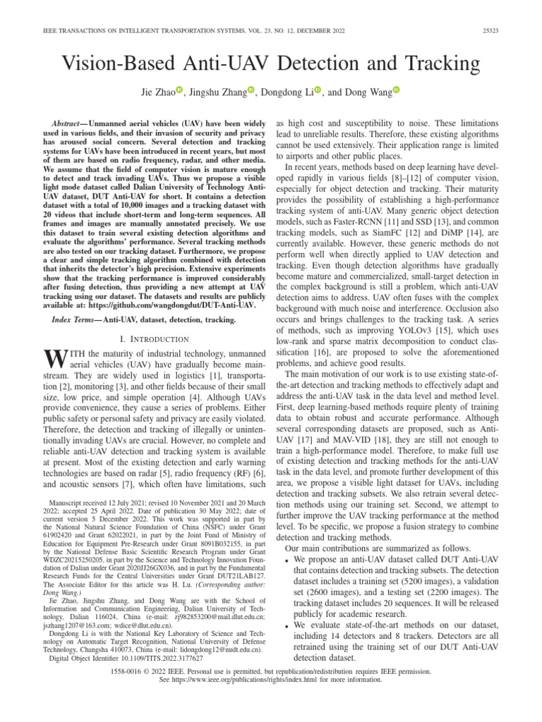 Vision-Based Anti-UAV Detection System | PDF | Unmanned Aerial Vehicle ...