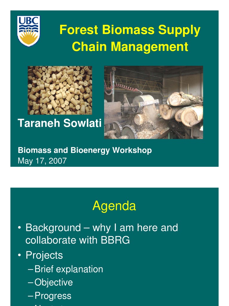 Forest Biomass Supply Chain Management | PDF | Biomass | Life Cycle ...