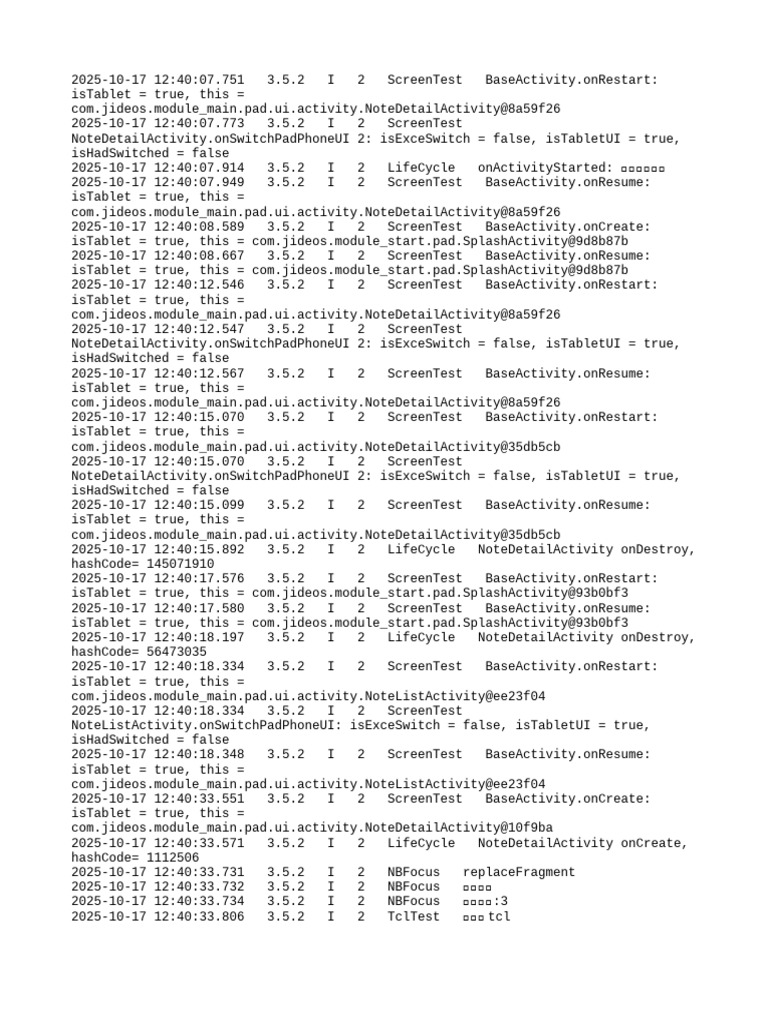2025 10 17 - Log | PDF