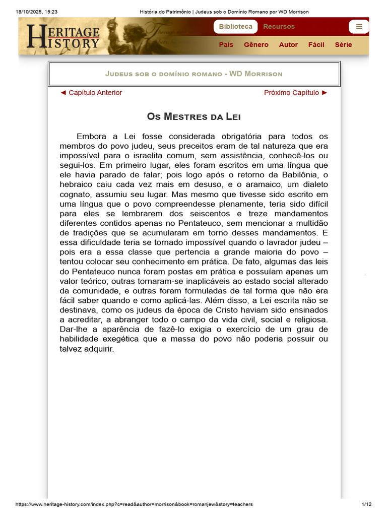 Mestres da Lei Judaica no Domínio Romano | PDF | Jesus | Judeus