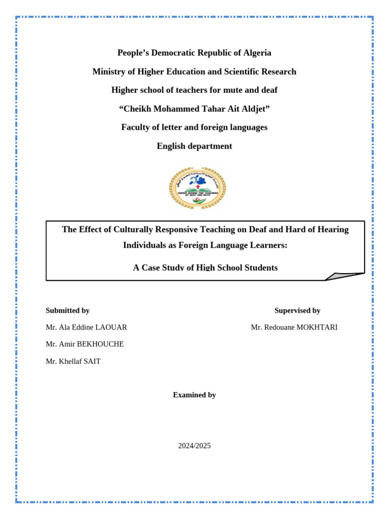 Dissertation Final Draft | PDF | Language Acquisition | Teachers