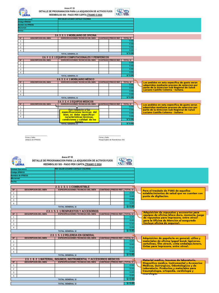 Programación de Adquisición de Activos 2024 | PDF | Equipo de oficina