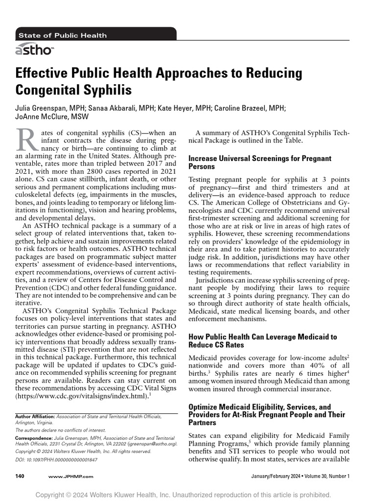 Article For Maternity - 2025-Effective Public Health Approaches To ...