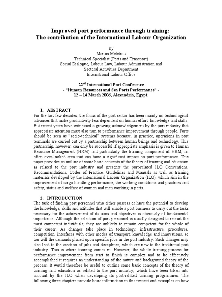 ILO Training | PDF | International Labour Organization | Motivation