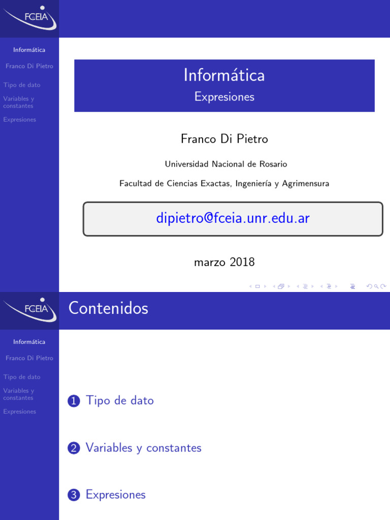 2 Pres Expr | PDF | Tipo de datos | Variable (informática)