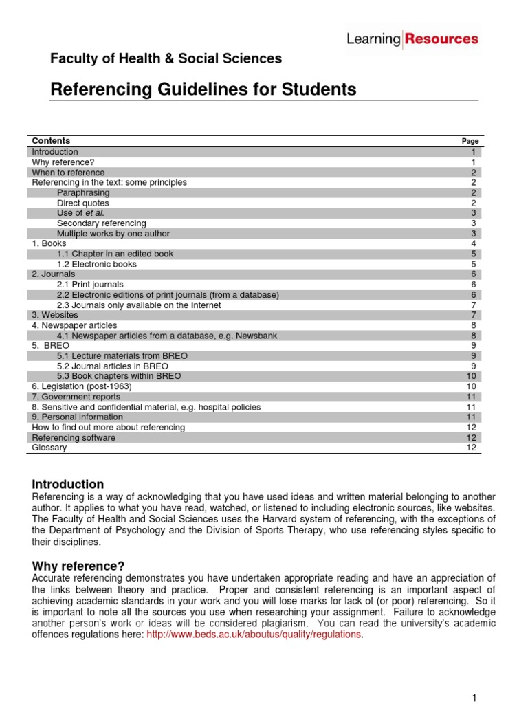 Harvard Referencing Uob | PDF | Web Page | Nursing