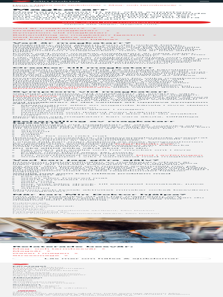 Magkatarr Symptom & Behandling Min Doktor | PDF