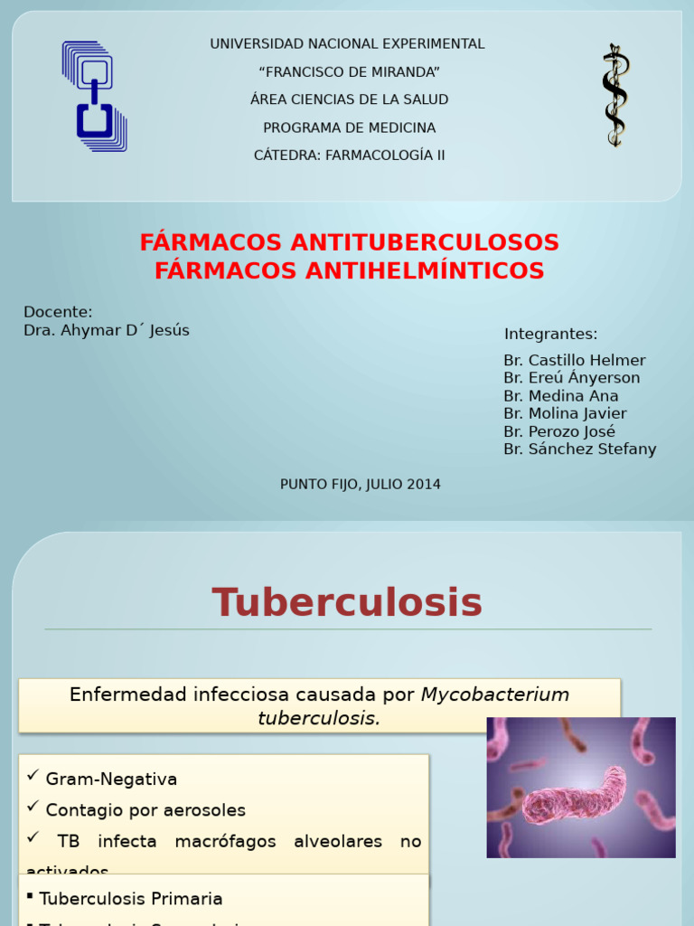 FCOS Antitub y Antihelm. | PDF | Tuberculosis | Medicina