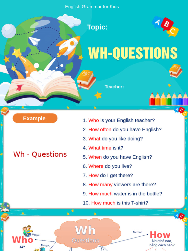 Grammar 1 - Wh-Questions | PDF