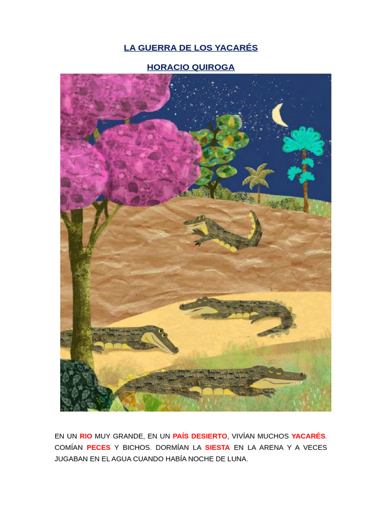 Cuento La Guerra de Los Yacarés | PDF