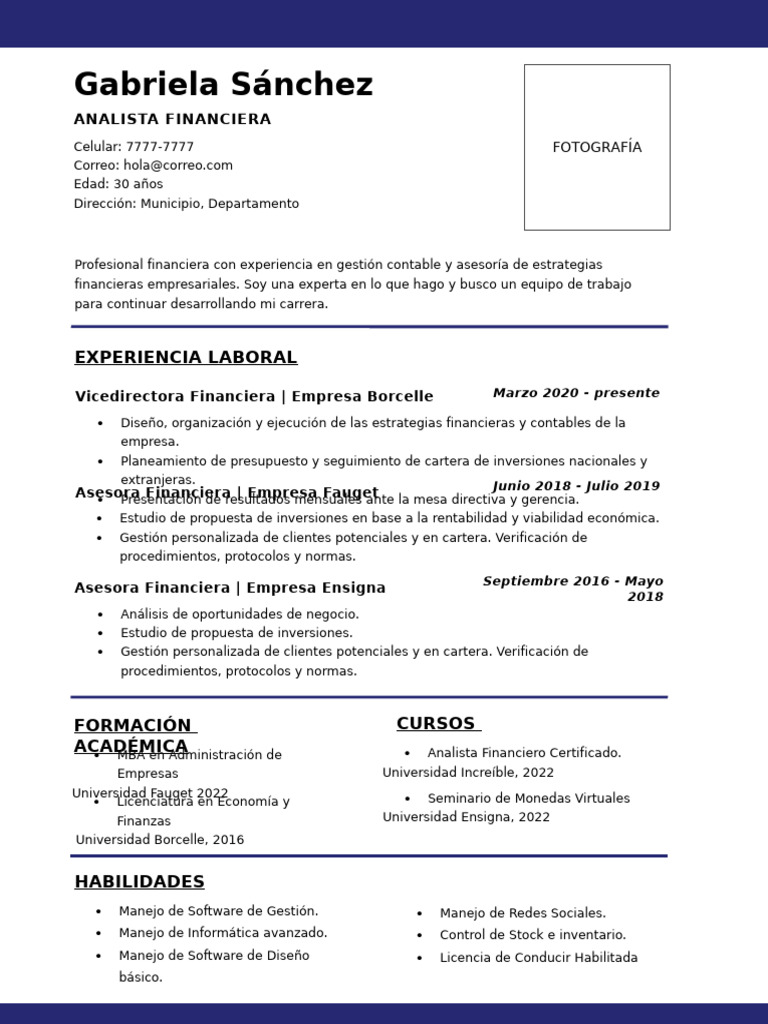 Formato CV - Cesante | PDF