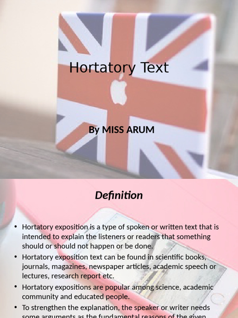 Hortatory Text by Miss Arum | PDF | Verb | Syntax