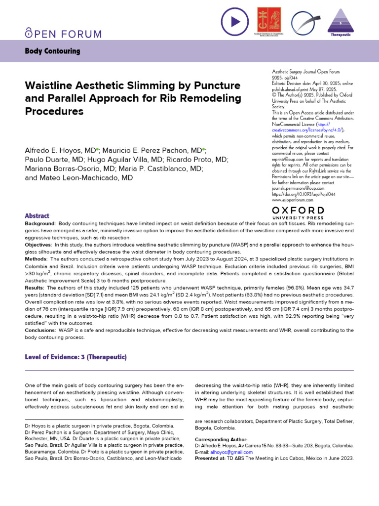 Ultrasonic - and Ultrasound-Assisted Improvement of Silhouette of The ...