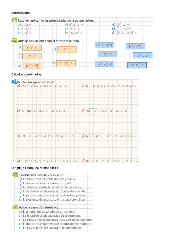 Ejercitacion de Primero | PDF