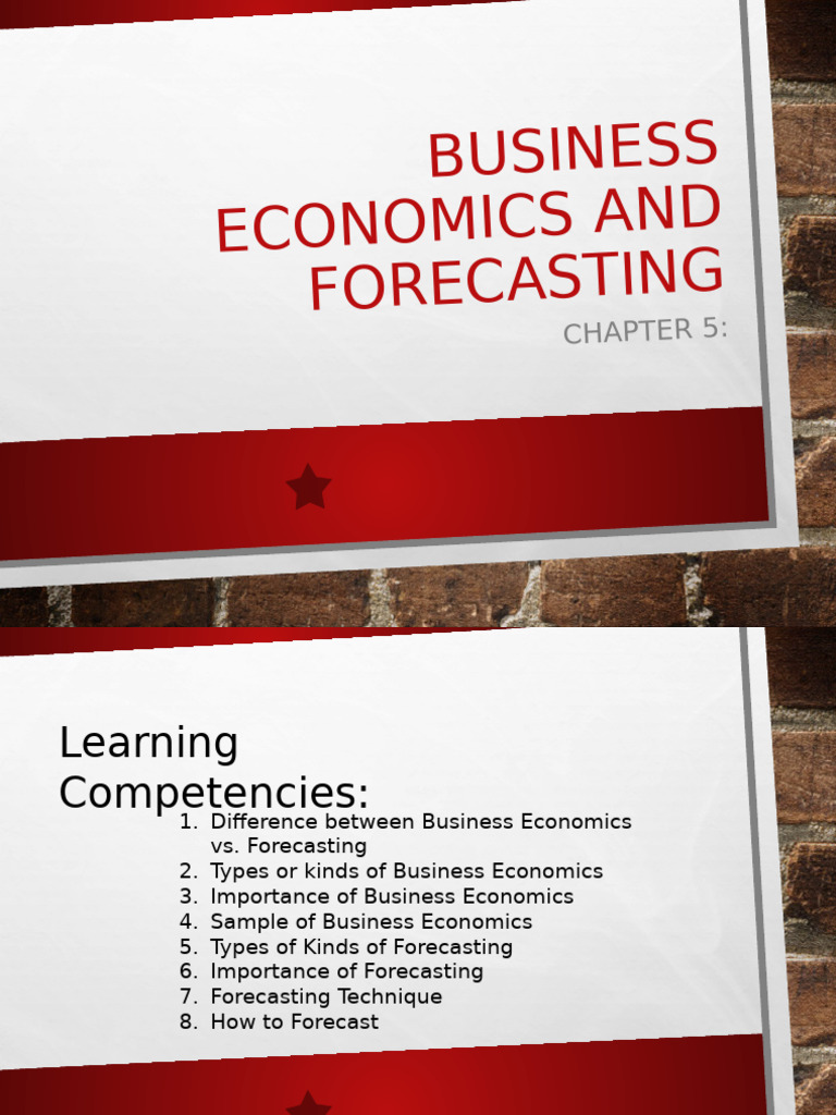 Business Economics and Forecasting Guide | PDF | Forecasting | Economics