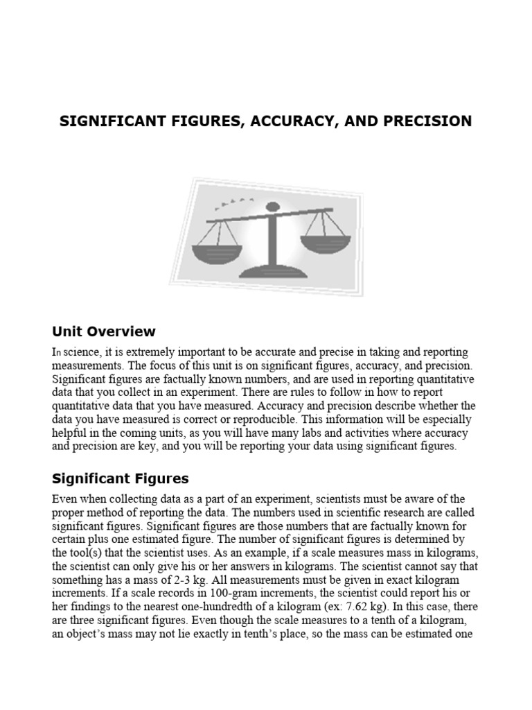 Understanding Significant Figures and Precision | PDF | Significant ...