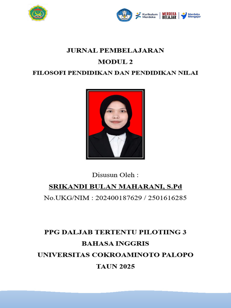 Jurnal Filosofi Pendidikan Dan Pendidikan Nilai Srikandi Bulan Maharani ...