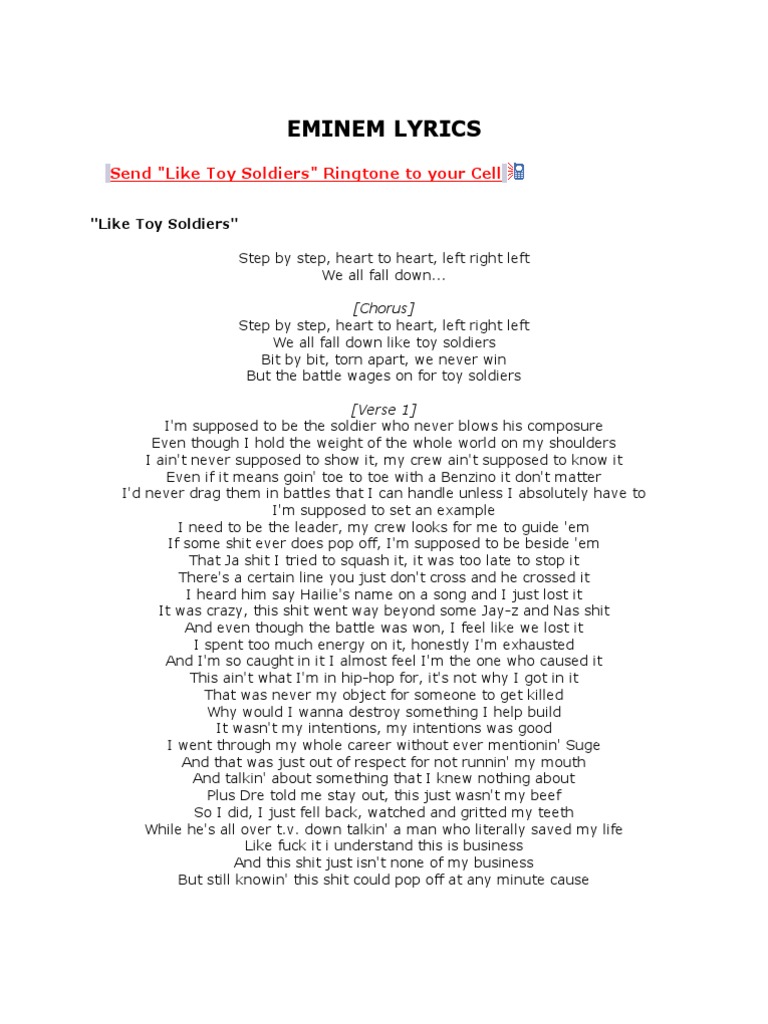 Eminem Lyrics | PDF | Hip Hop | Popular Music