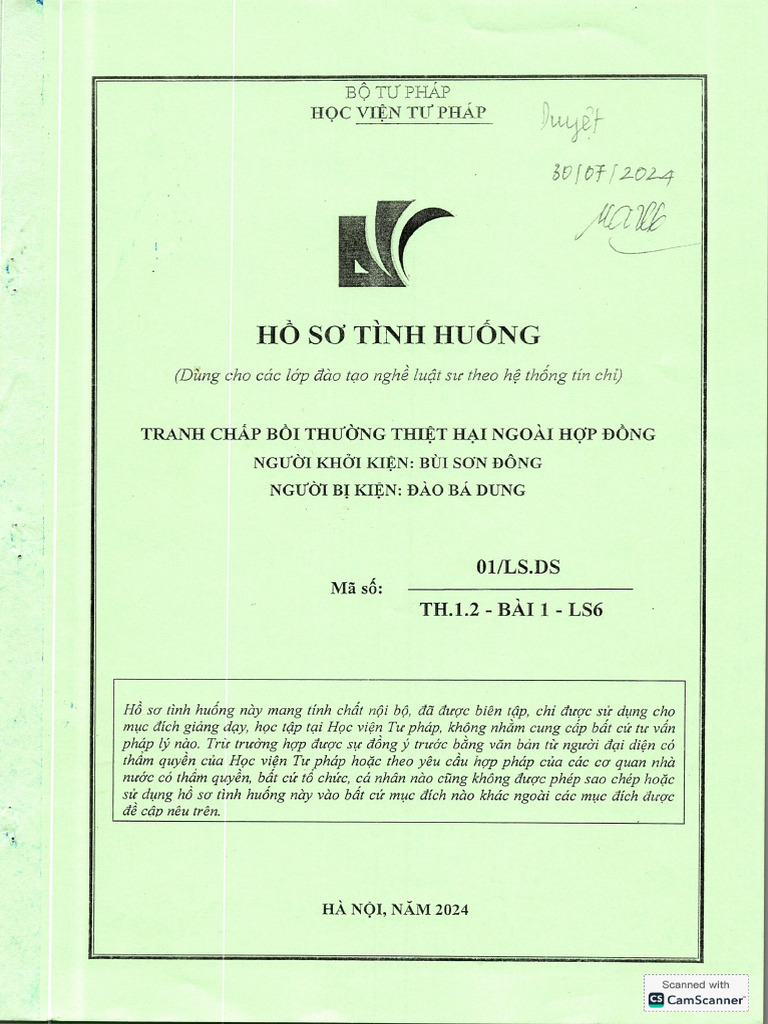 Ho So Dan Su 01 - DS - 2024 | PDF