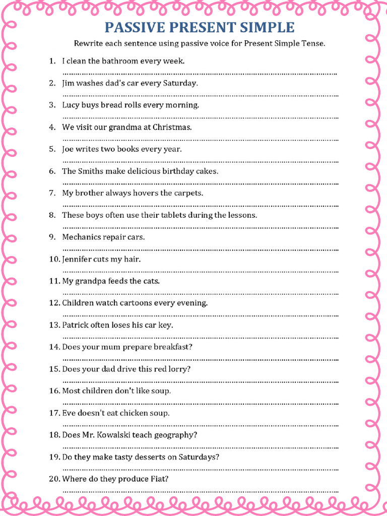 Present Simple Passive | PDF