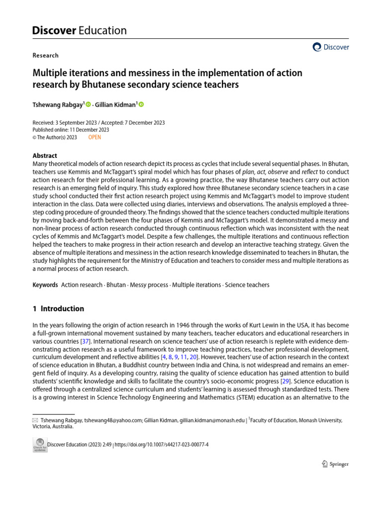 Multiple Iterations and Messiness in The Implementation of Action ...