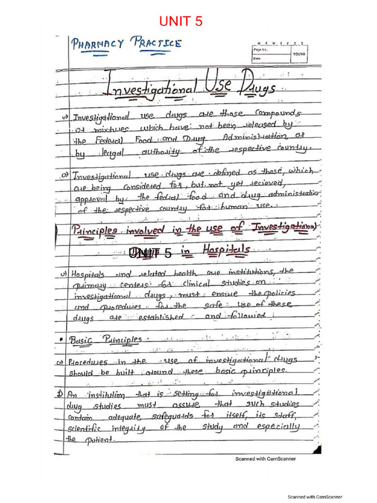 Handwritten PRP U 5 NOTES | PDF