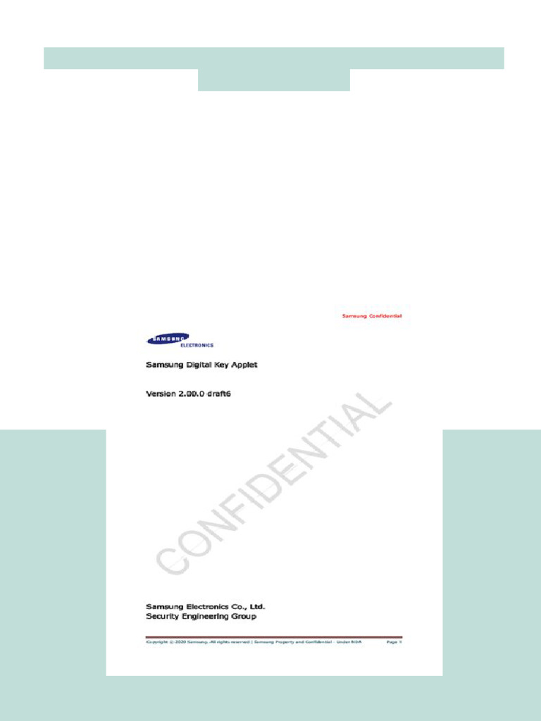 Samsung Digital Key Applet Samsung Electronics Co. No Waiting Time ...