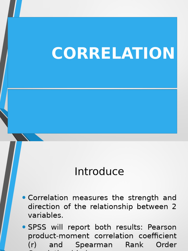 Understanding Correlation Analysis in SPSS | PDF | Spearman's Rank ...