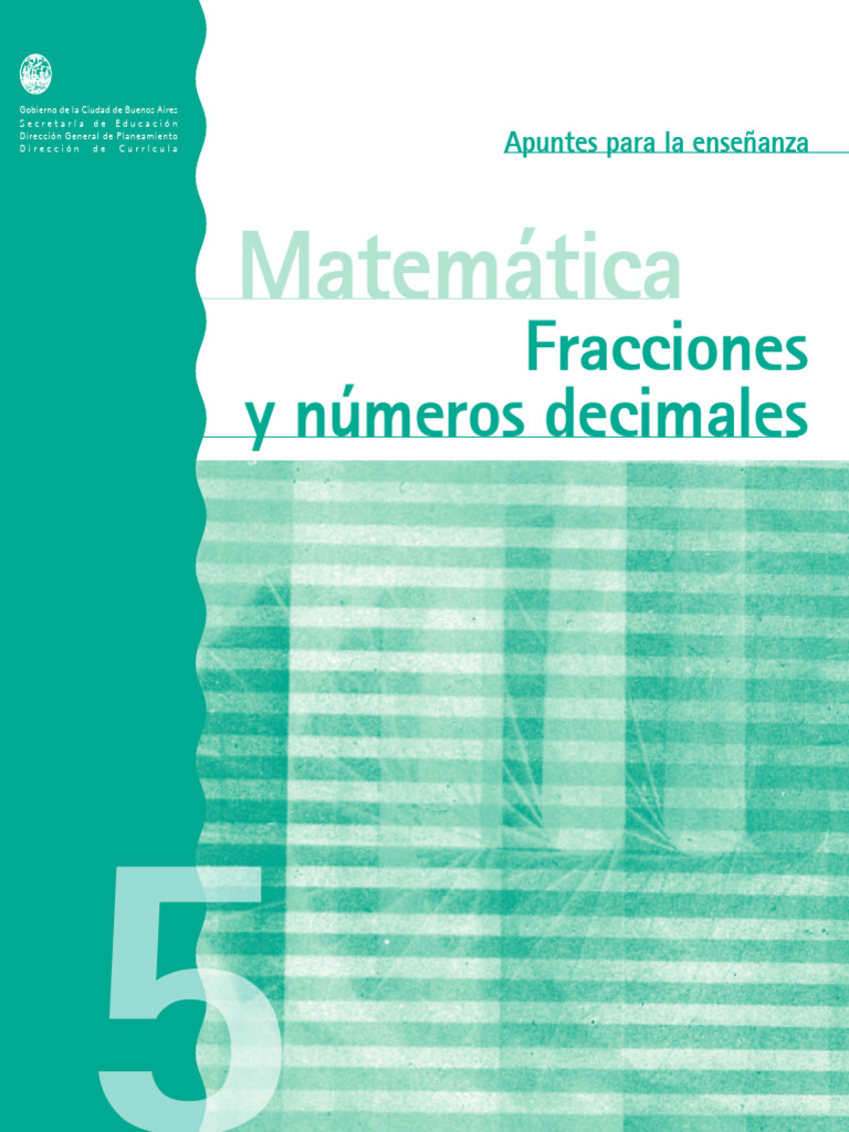 Fracciones y Números Decimales Maestro 5º | PDF | Enseñando | Plan de ...
