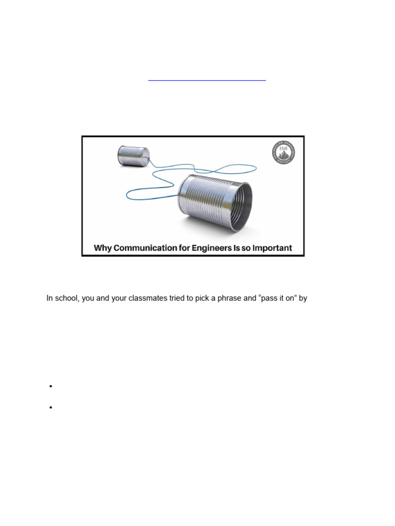Importance of Communication for Engineers | PDF | Communication ...